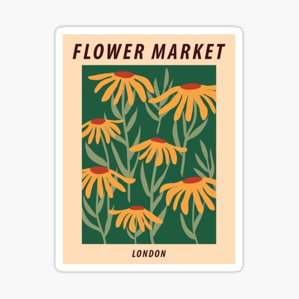 KIRAKIRA Flower market print, Autumn flowers art, London, s aesthetic ...