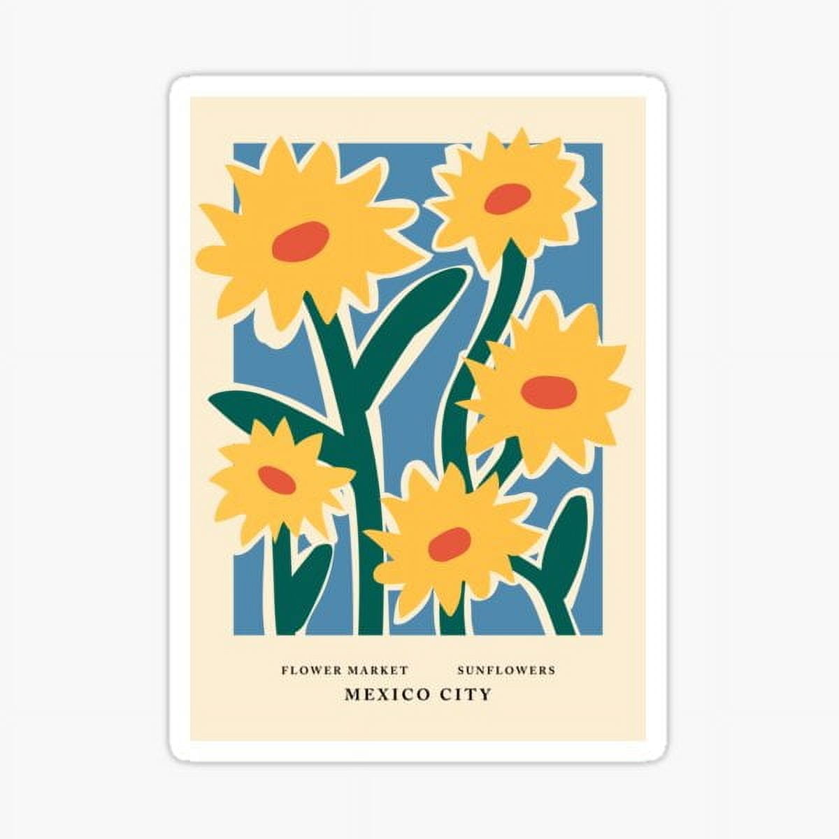 KIRAKIRA Flower market print, Mexico city, Sunflower, s aesthetic ...