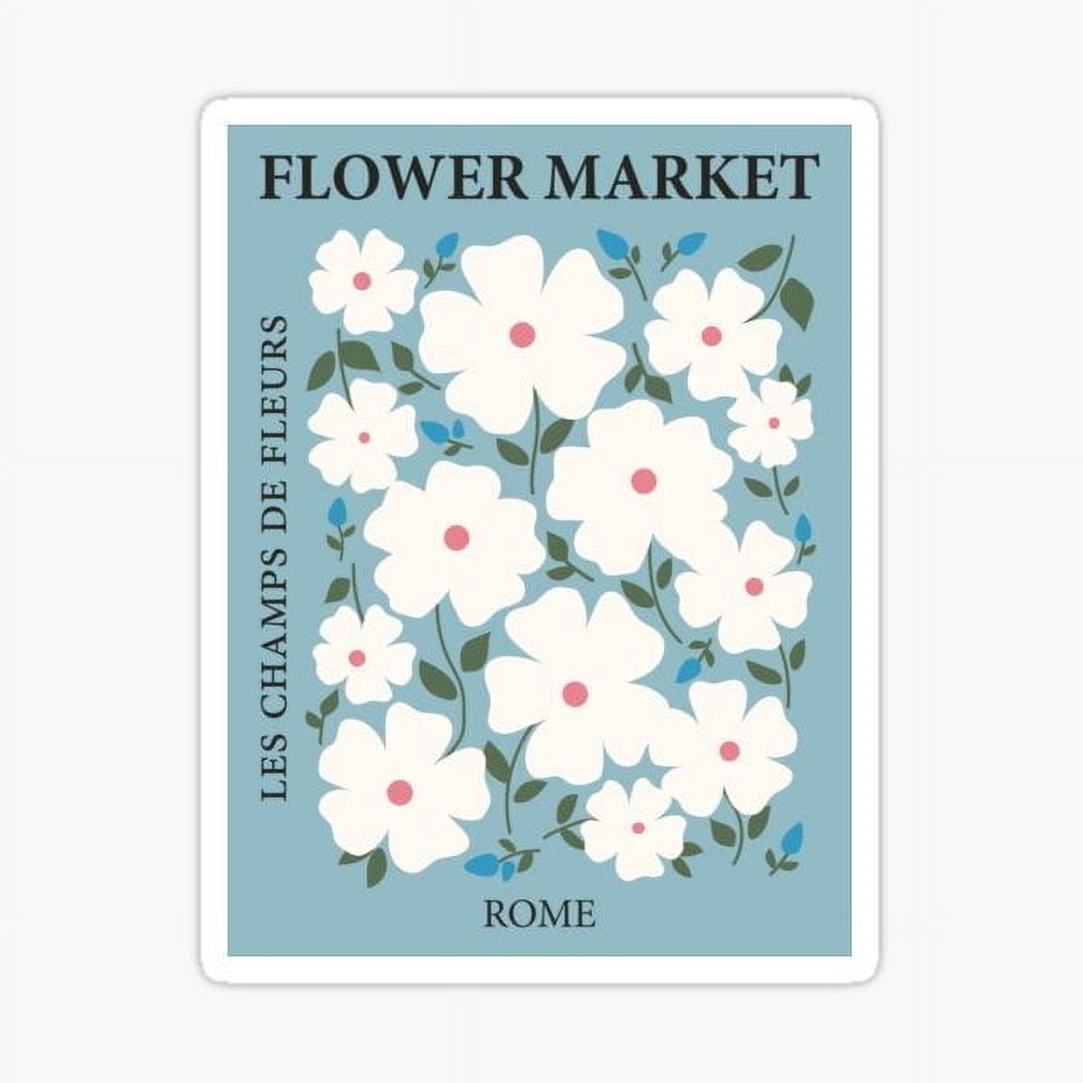 KIRAKIRA Flower market print, Rome, Blue flower art, s aesthetic ...