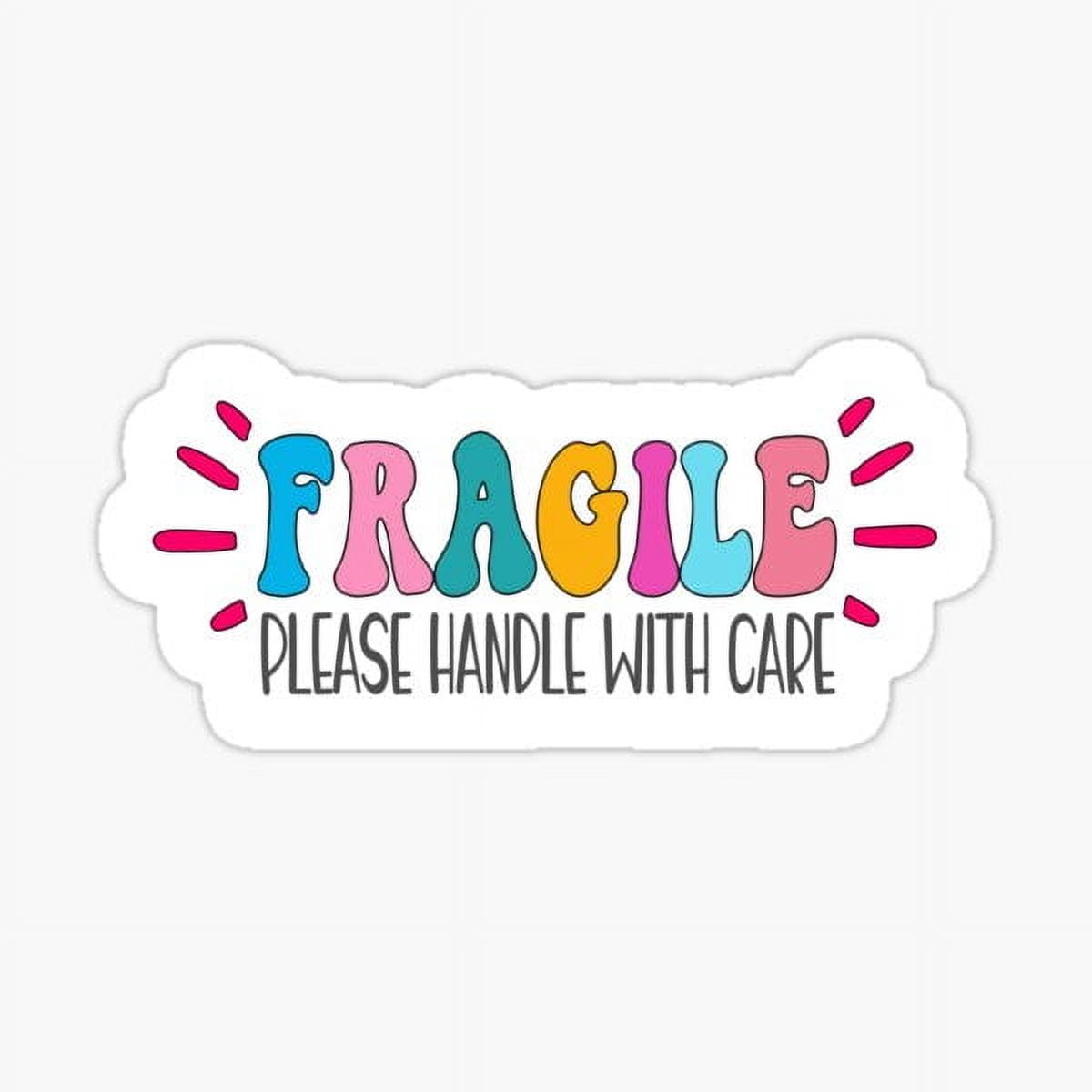 KIRAKIRA Fragile Please handle with care Sticker - Walmart.com