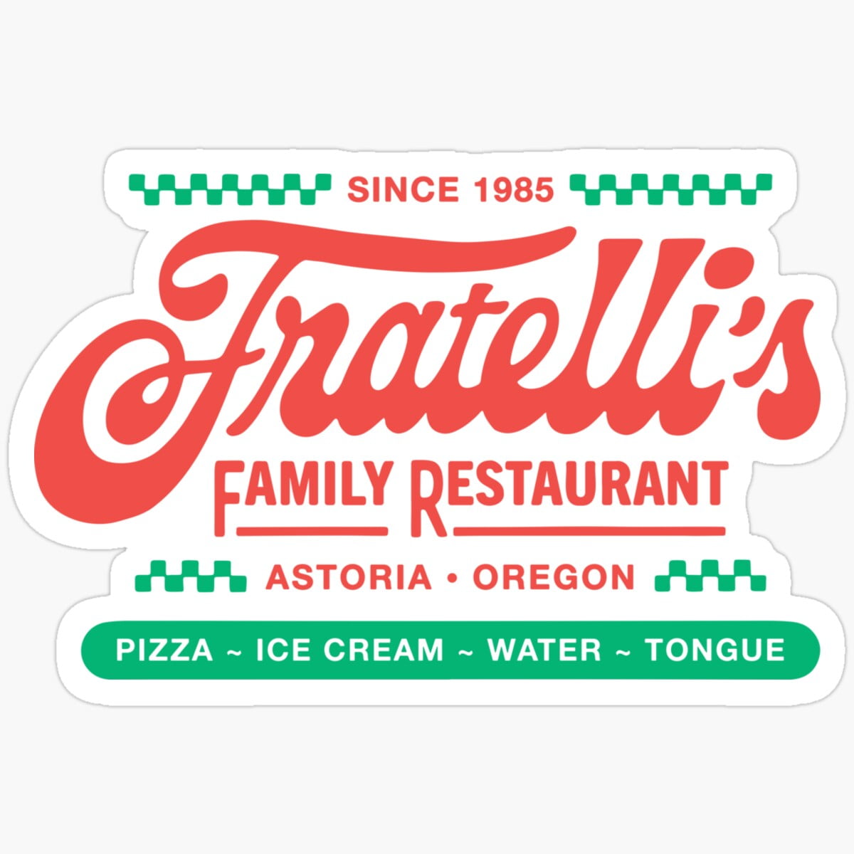 KIRAKIRA Fratelli'S Restaurant Goonies Astoria Oregon Sticker. Gift For ...