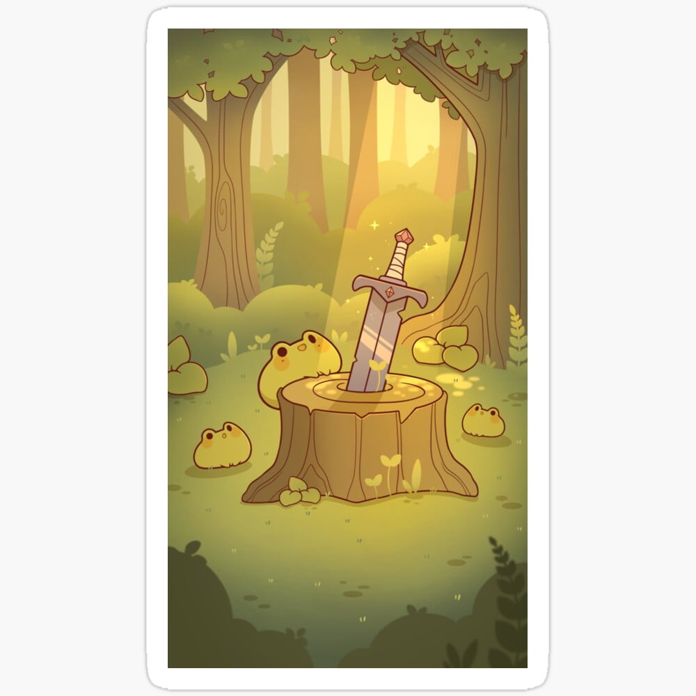 KIRAKIRA Frogs find a magic sword Sticker. Single, trio, or squad — Collect them all! - Walmart.com