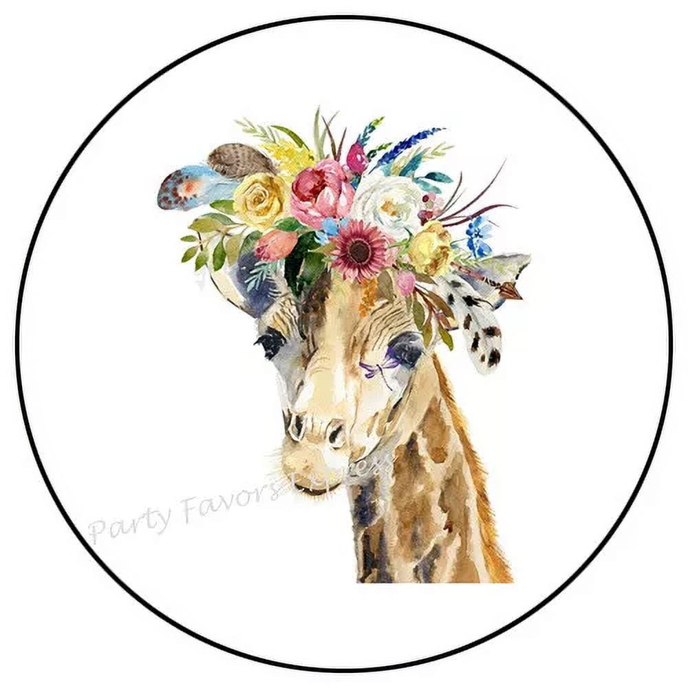 KIRAKIRA GIRAFFE HEAD FLORAL STICKERS PARTY FAVORS - Walmart.com