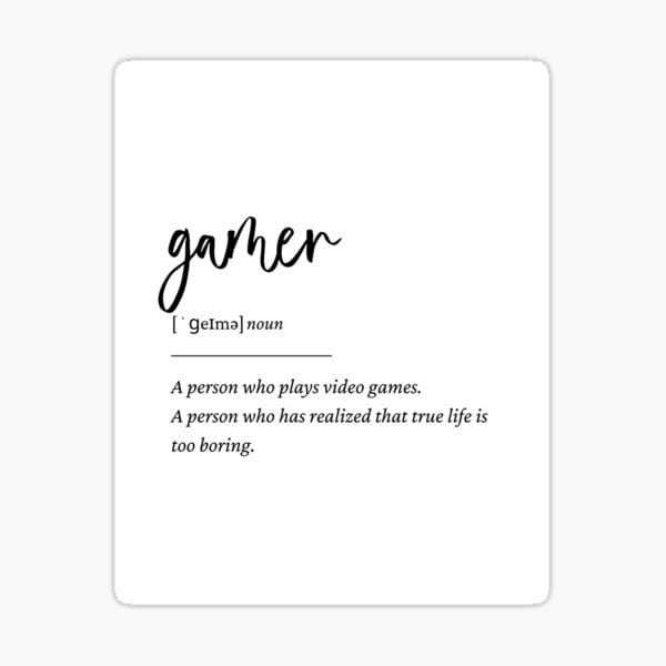 KIRAKIRA Gamer Definition Sticker - Walmart.com