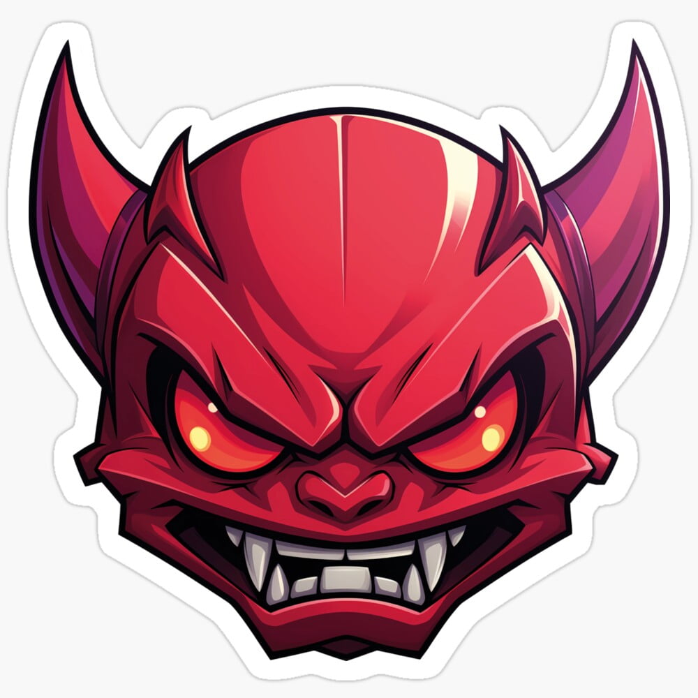 KIRAKIRA Geometry dash Extreme demon Sticker, Decorate laptops, water ...
