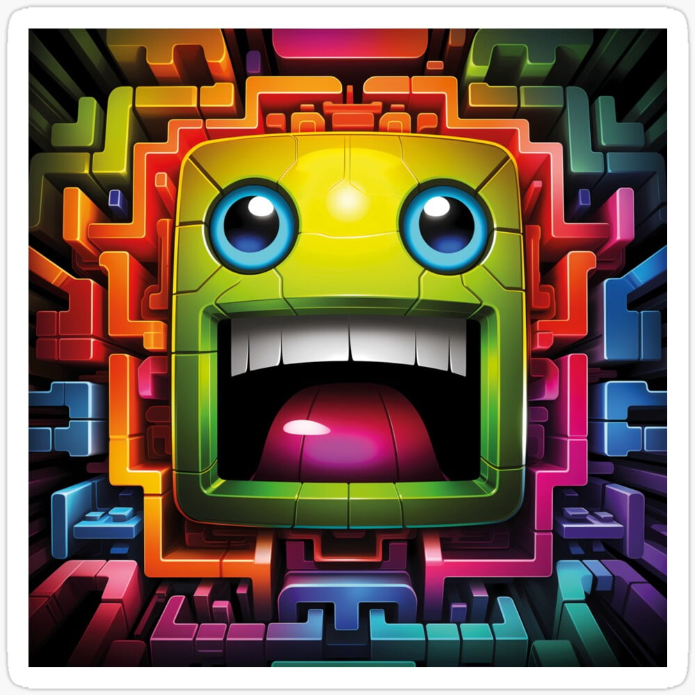 KIRAKIRA Geometry dash Sticker, Decorate laptops, water bottles, and ...