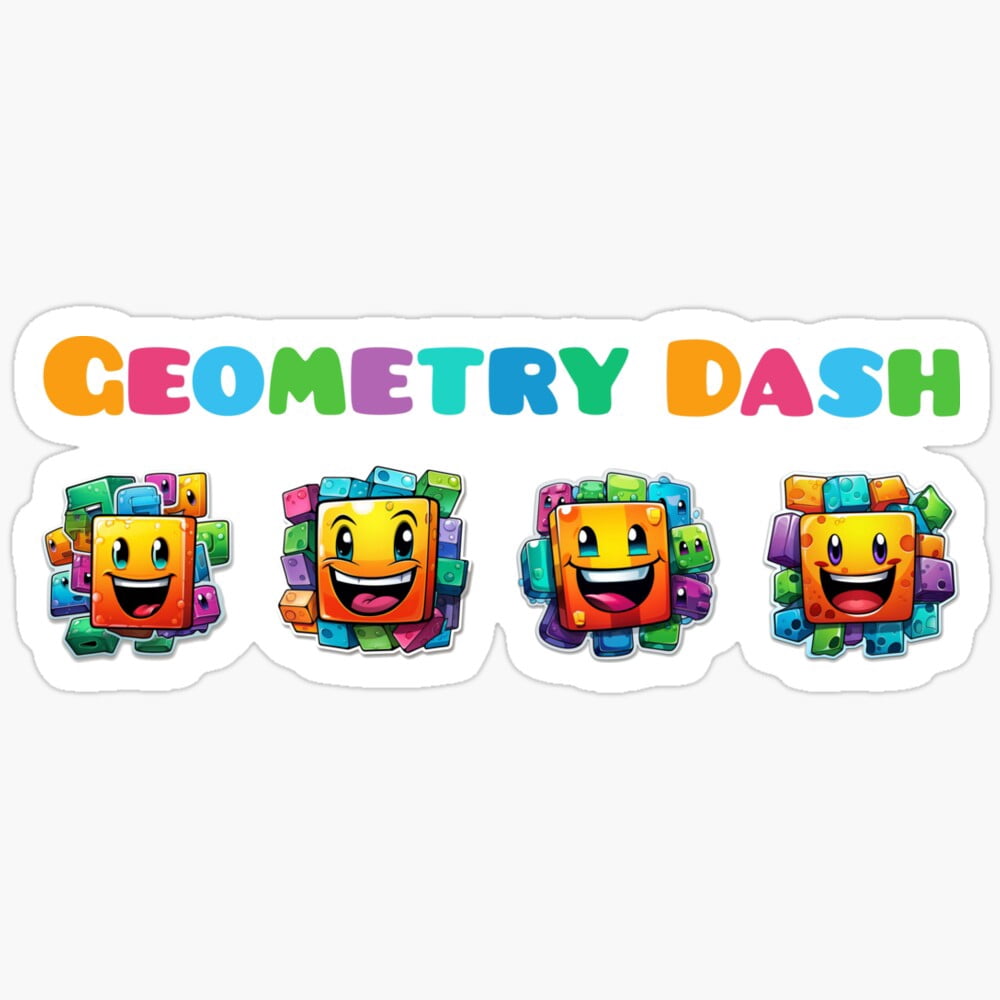 KIRAKIRA Geometry dash Sticker, Decorate laptops, water bottles, and ...