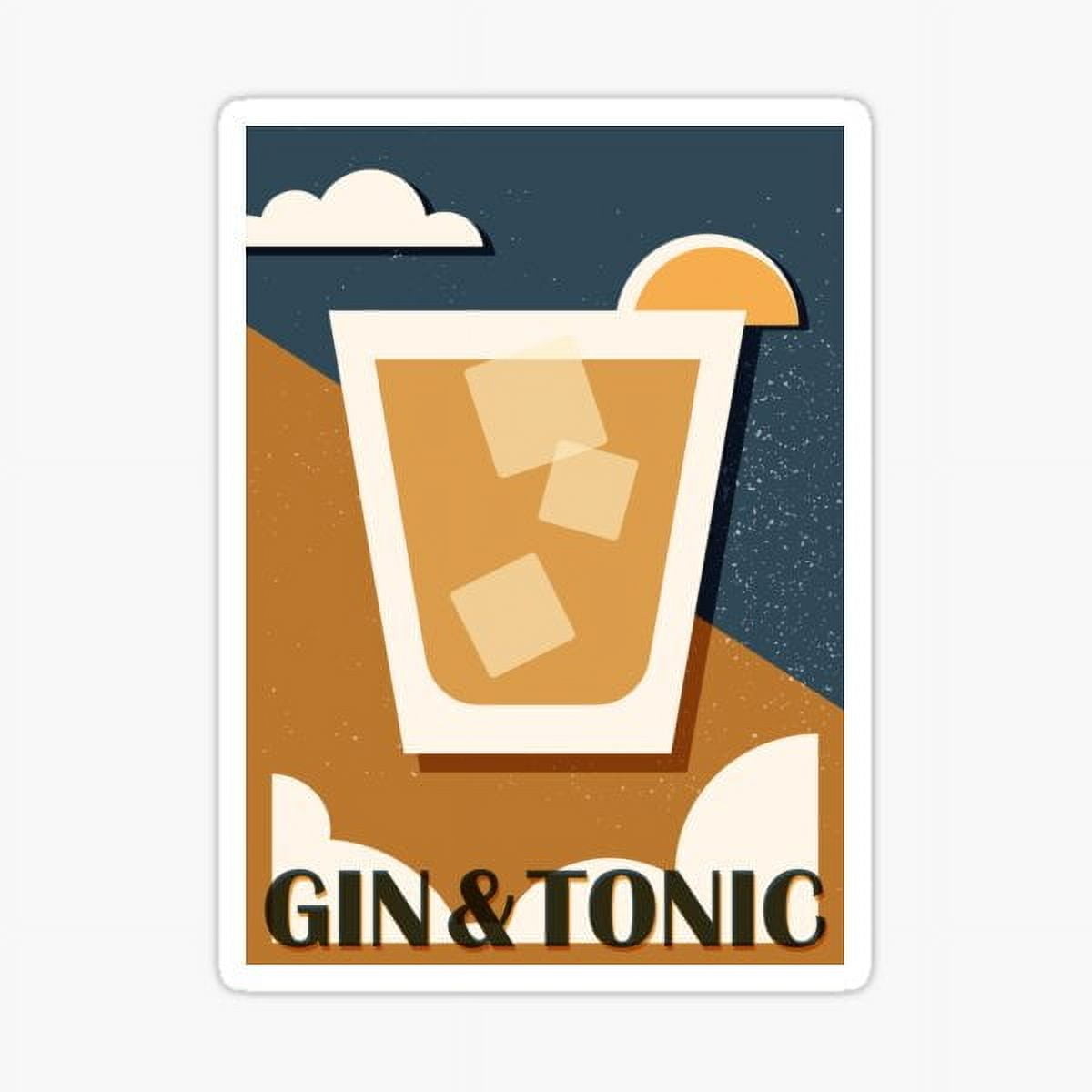 KIRAKIRA Gin Tonic art print, Cocktail, Retro 70s, Aesthetic art ...