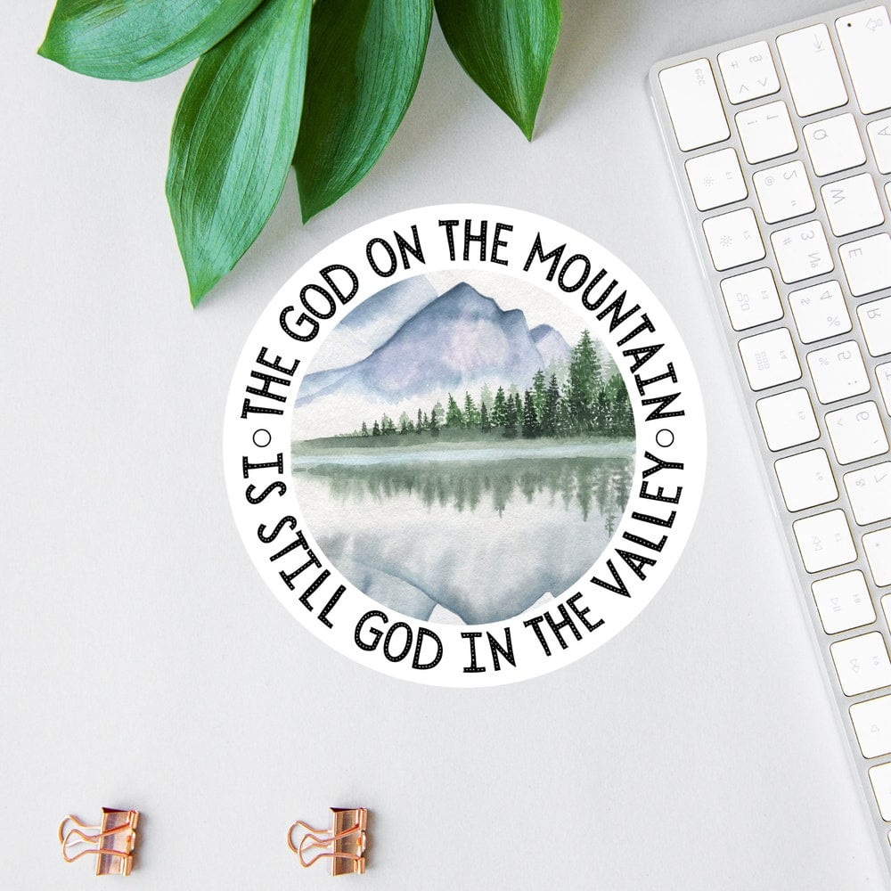 KIRAKIRA The God On The Mountain Sticker, Bible Sticker Pack, Faith ...