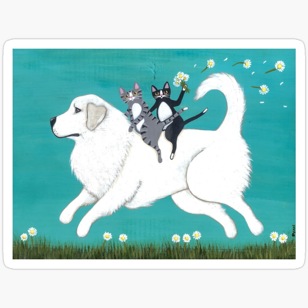 KIRAKIRA Great Pyrenees and Cats Sticker. Single, trio, or squad — Collect them all! - Walmart.com