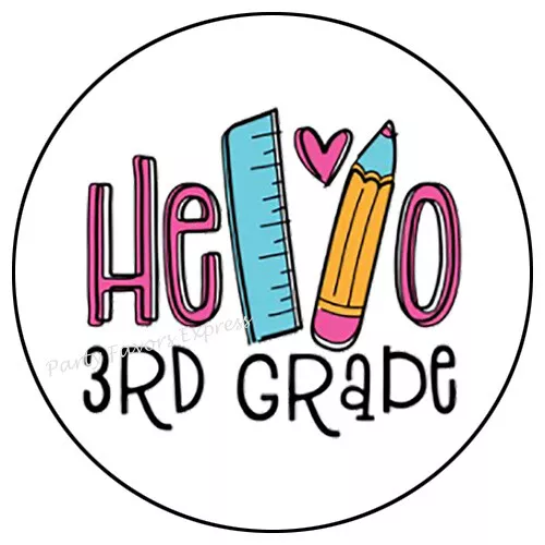 KIRAKIRA HELLO 3RD THIRD GRADE SCHOOL PARTY FAVORS STICKERS - Walmart.com