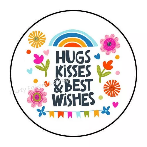 KIRAKIRA HUGS KISSES & BEST WISHES STICKERS PARTY FAVORS - Walmart.com