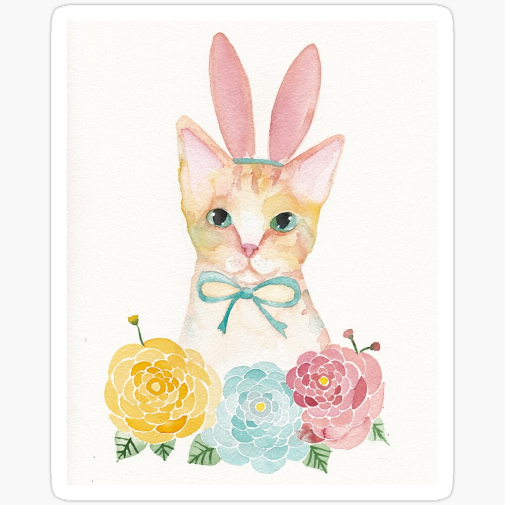KIRAKIRA Happy Easter from the Cat Sticker. Single, trio, or squad — Collect them all! - Walmart.com