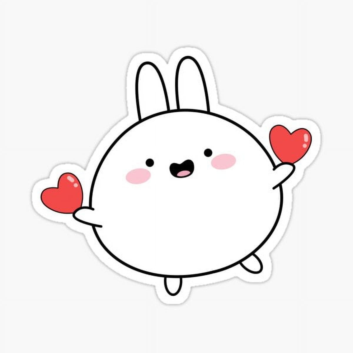 KIRAKIRA Happy rabbit, Love you sticker, Cute white rabbit sticker ...