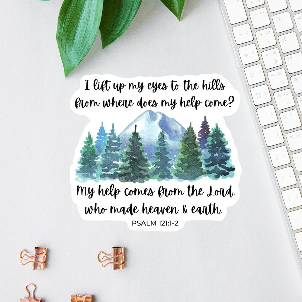 KIRAKIRA My Help Comes From The Lord Stickers, Psalms 121, Faith ...