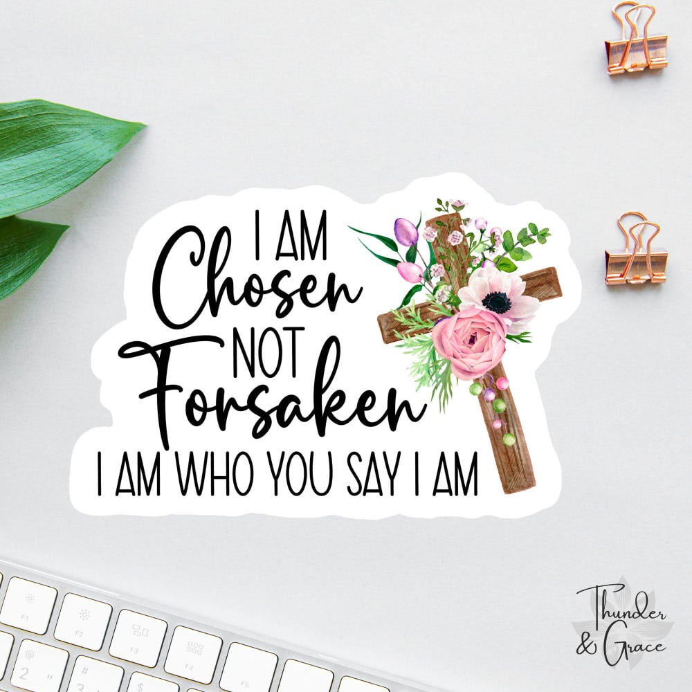 KIRAKIRA I Am Chosen Sticker, Affirmation Stickers, Laptop Sticker ...