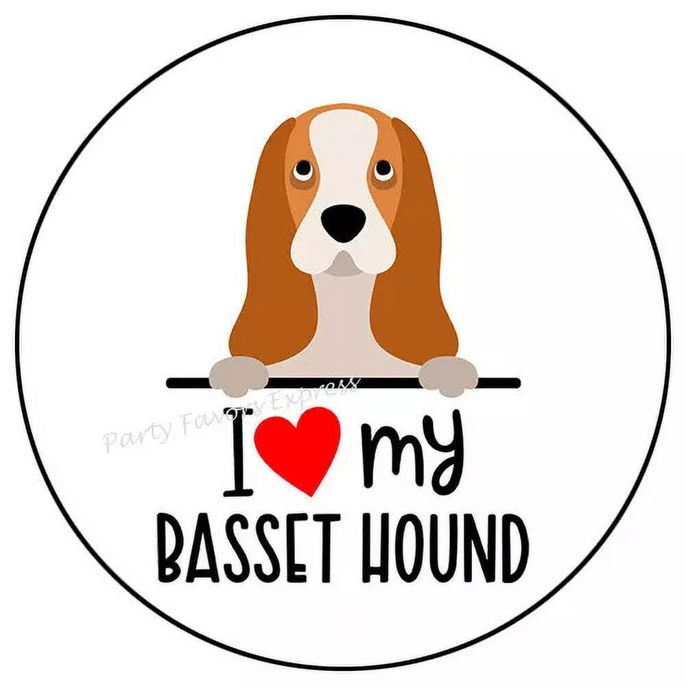 KIRAKIRA I LOVE MY BASSETT HOUND DOG STICKERS PARTY FAVORS - Walmart.com