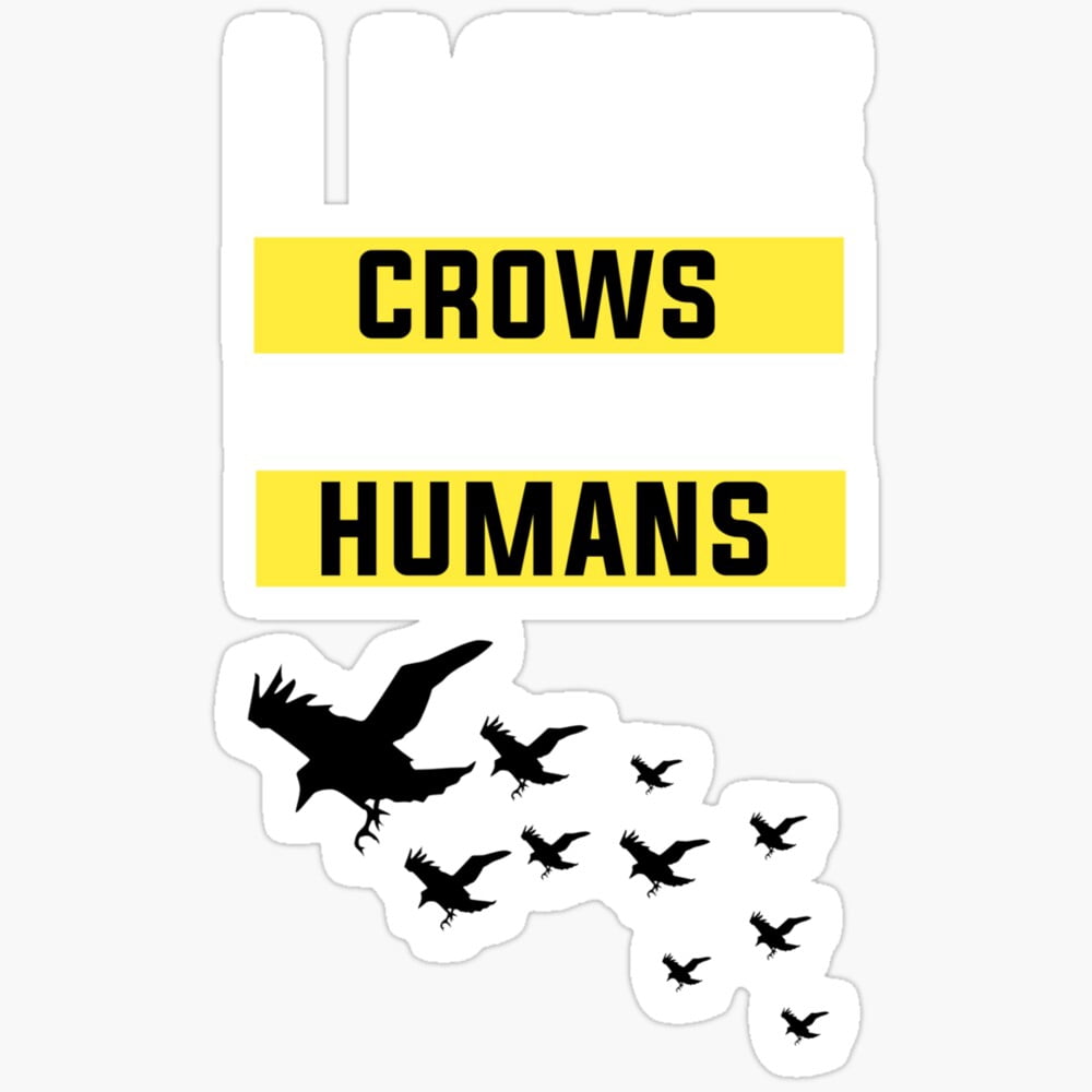 KIRAKIRA I Love Crows More Than , Funny Crows Sticker. Single, trio, or ...
