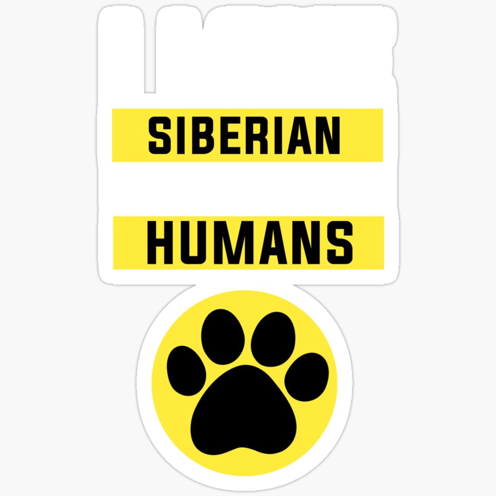 KIRAKIRA I Love Siberian More Than , Funny Siberian Sticker. Single ...