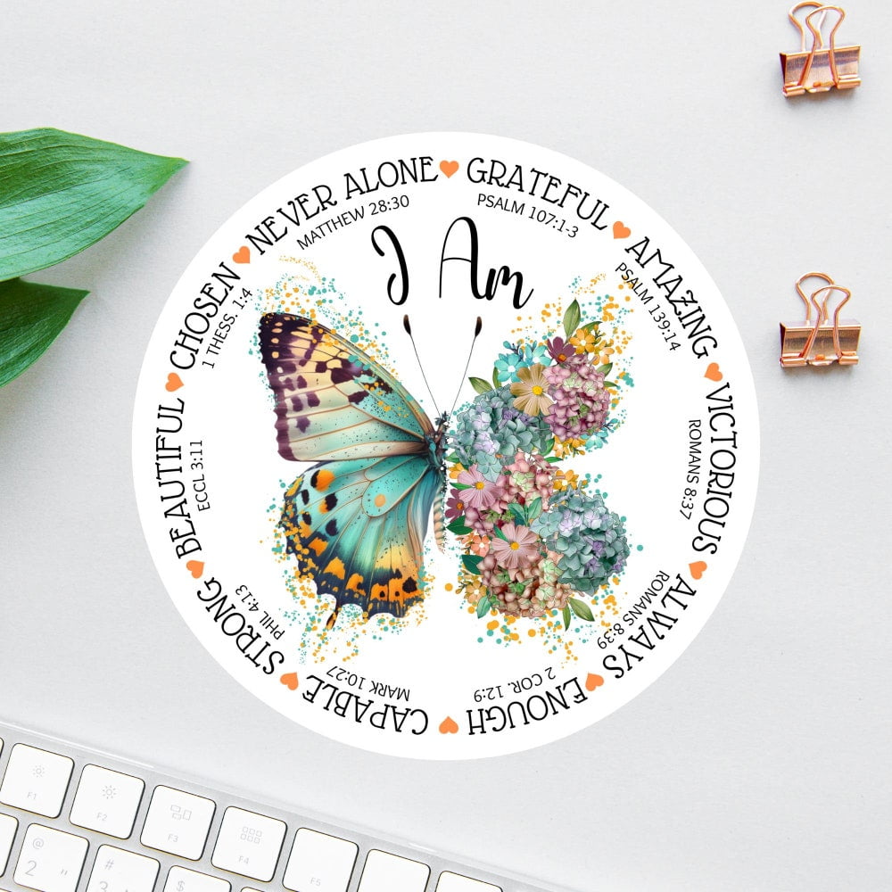 KIRAKIRA I Am Sticker, Affirmation Stickers, Clear Laptop Sticker ...