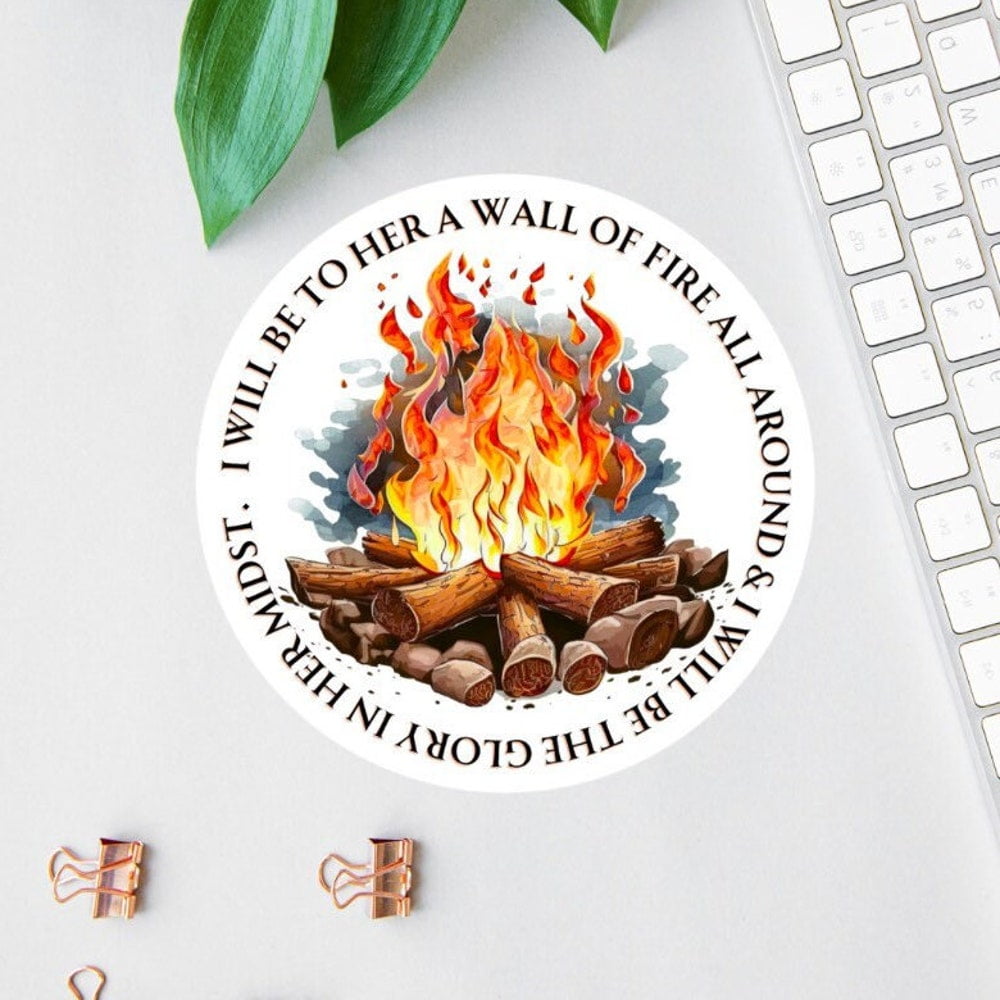 KIRAKIRA I Will Be Her Wall Of Fire Sticker, Bible Sticker Pack, Faith ...