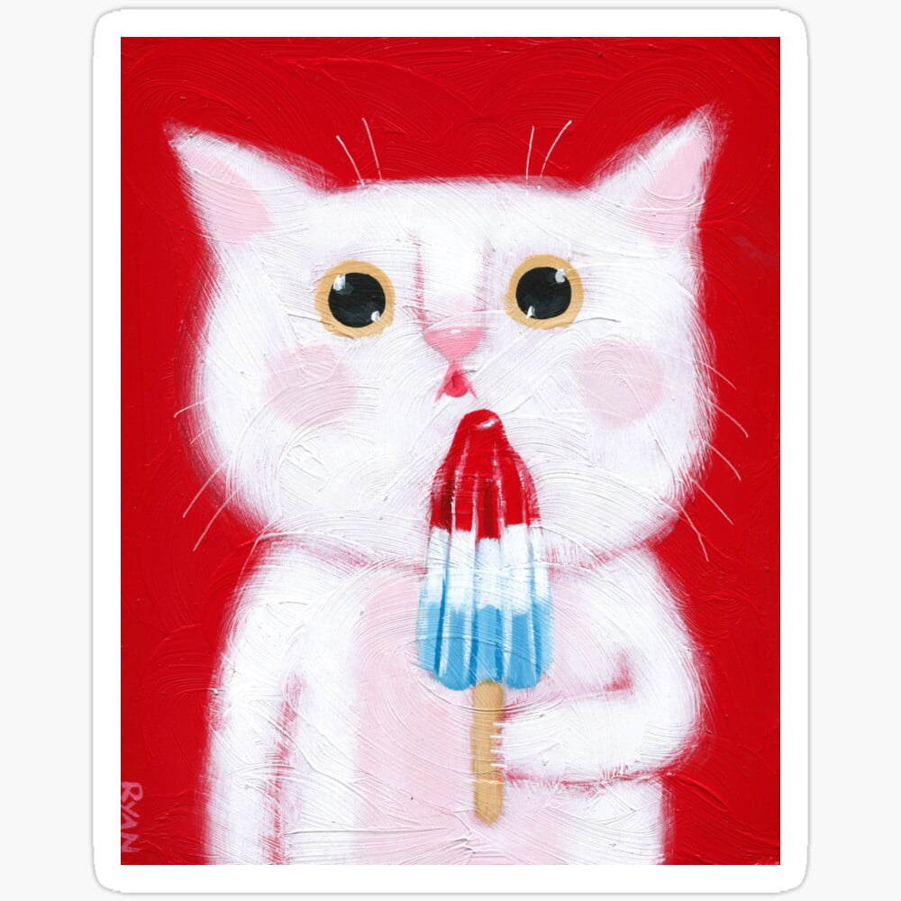 KIRAKIRA Ice Cream Pop Cat Sticker. Single, trio, or squad — Collect them all! - Walmart.com