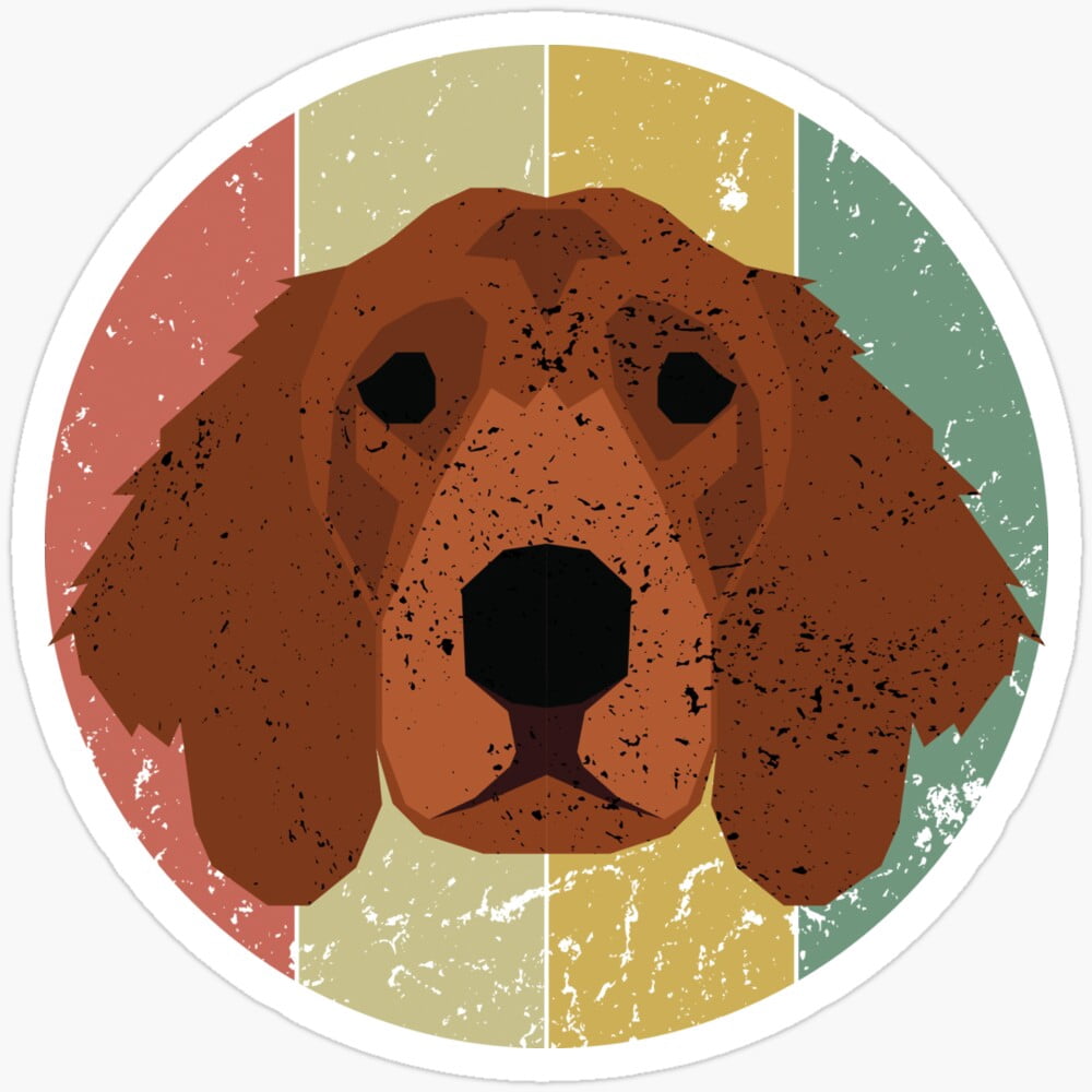 KIRAKIRA Irish Setter Dog Breed Rescue Puppies , Retro Design Gift ...