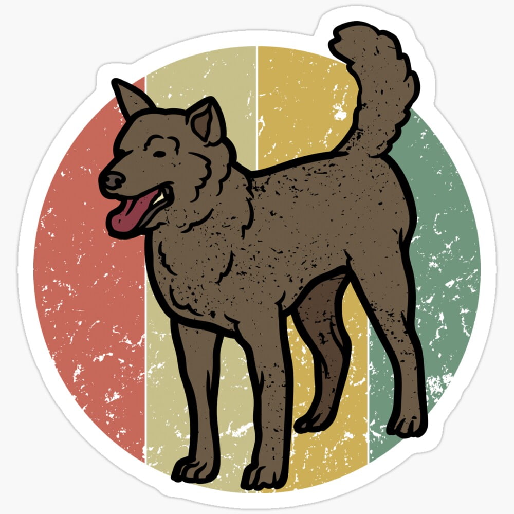 KIRAKIRA Kai Ken Dog Breed Rescue Puppies , Retro Design Gift Sticker ...