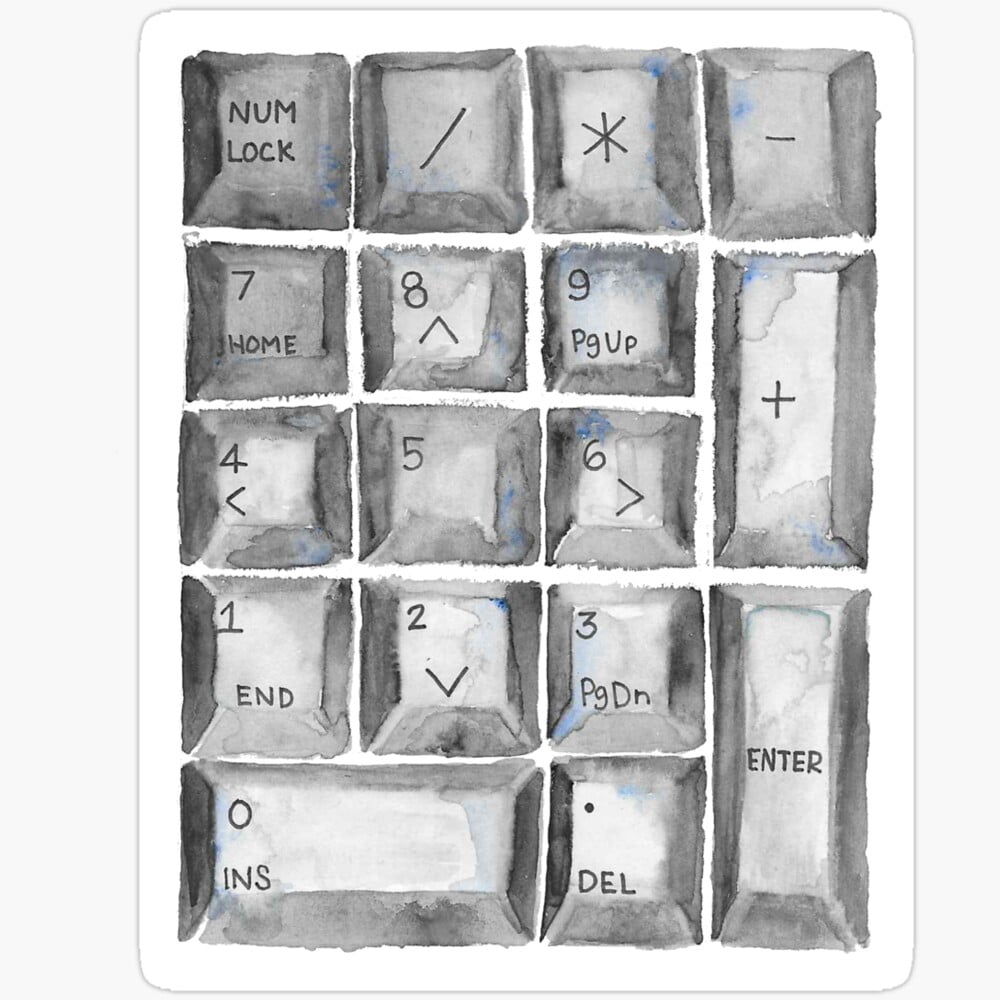 KIRAKIRA Keyboard Number Pad Sticker, Decorate laptops, water bottles ...