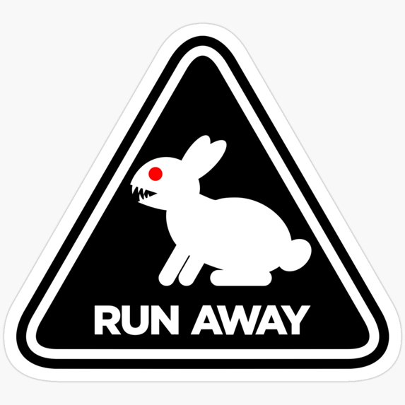 KIRAKIRA Killer Rabbit (Black) Sticker. Gift For You - Decorate Laptops ...