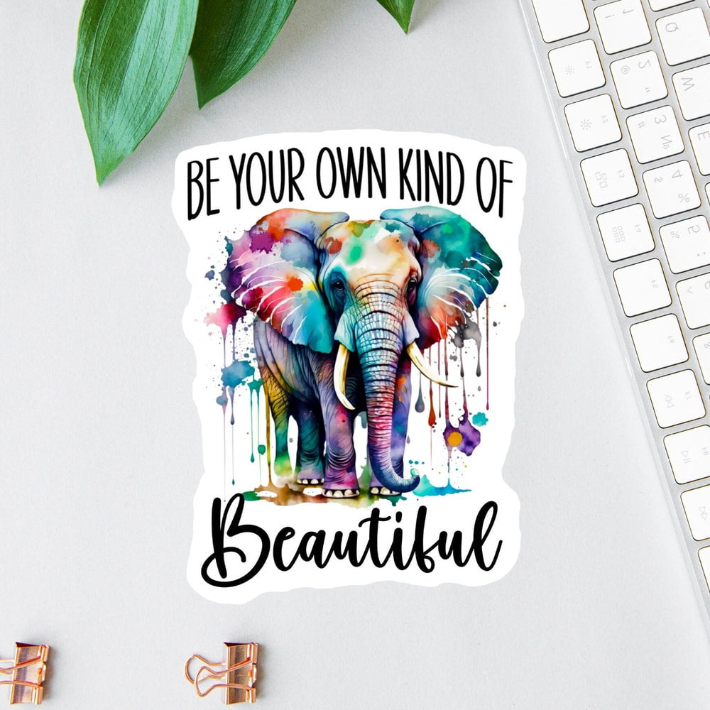 KIRAKIRA Be Your Own Kind Of Beautiful Sticker, Warrior Quote, Womens ...