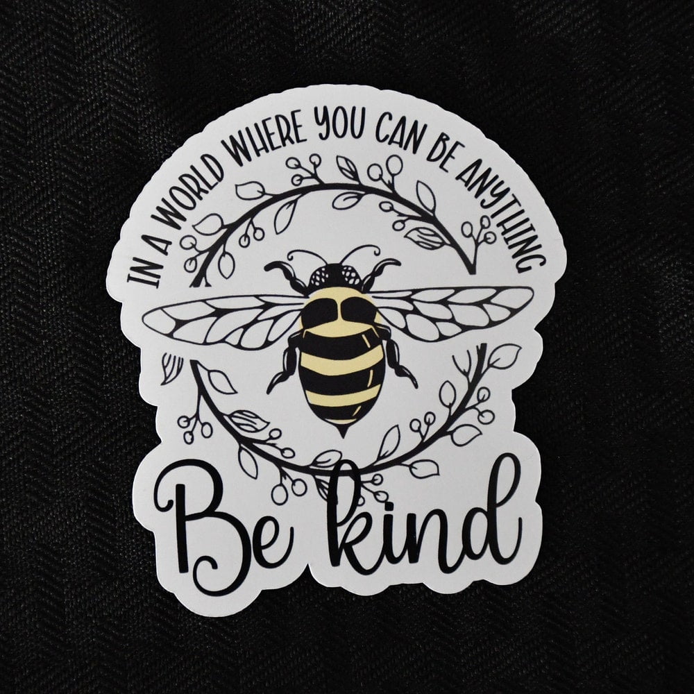 KIRAKIRA Be Kind Stickers | Boho Laptop Sticker | Inspirational Water ...