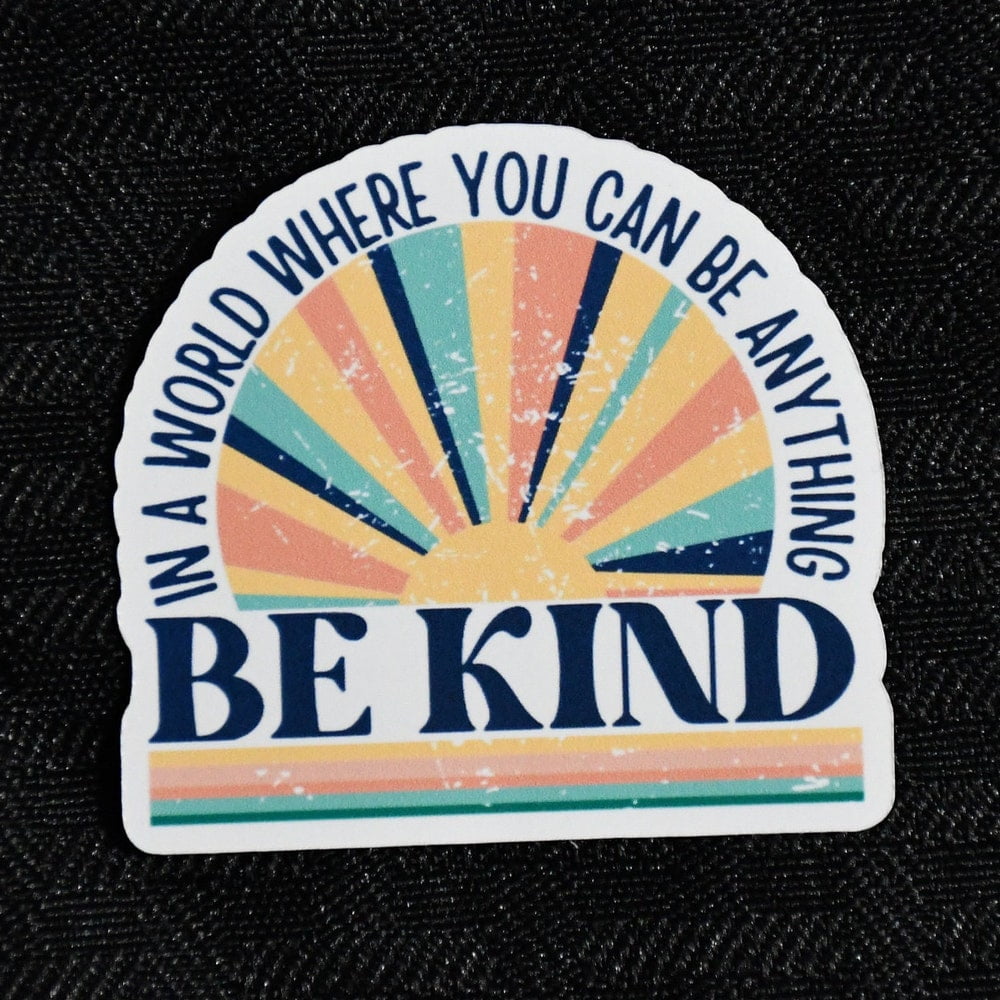 KIRAKIRA Be Kind Vinyl Decal | Boho Sunshine Laptop Sticker | Kindness ...