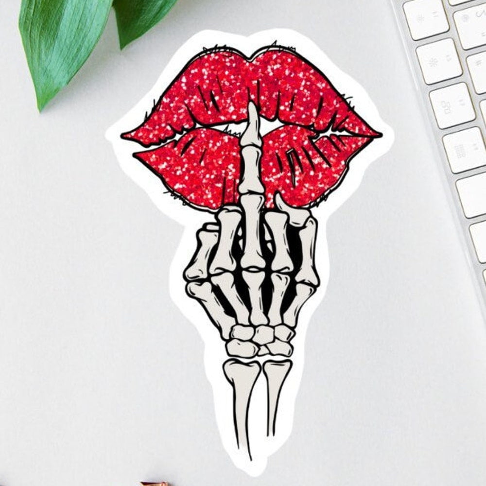 KIRAKIRA Kissy Lips & Sass Stickers, Skeleton Decal, Womens Rights ...