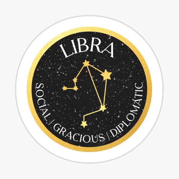 KIRAKIRA Libra Zodiac Sign Sticker - Walmart.com