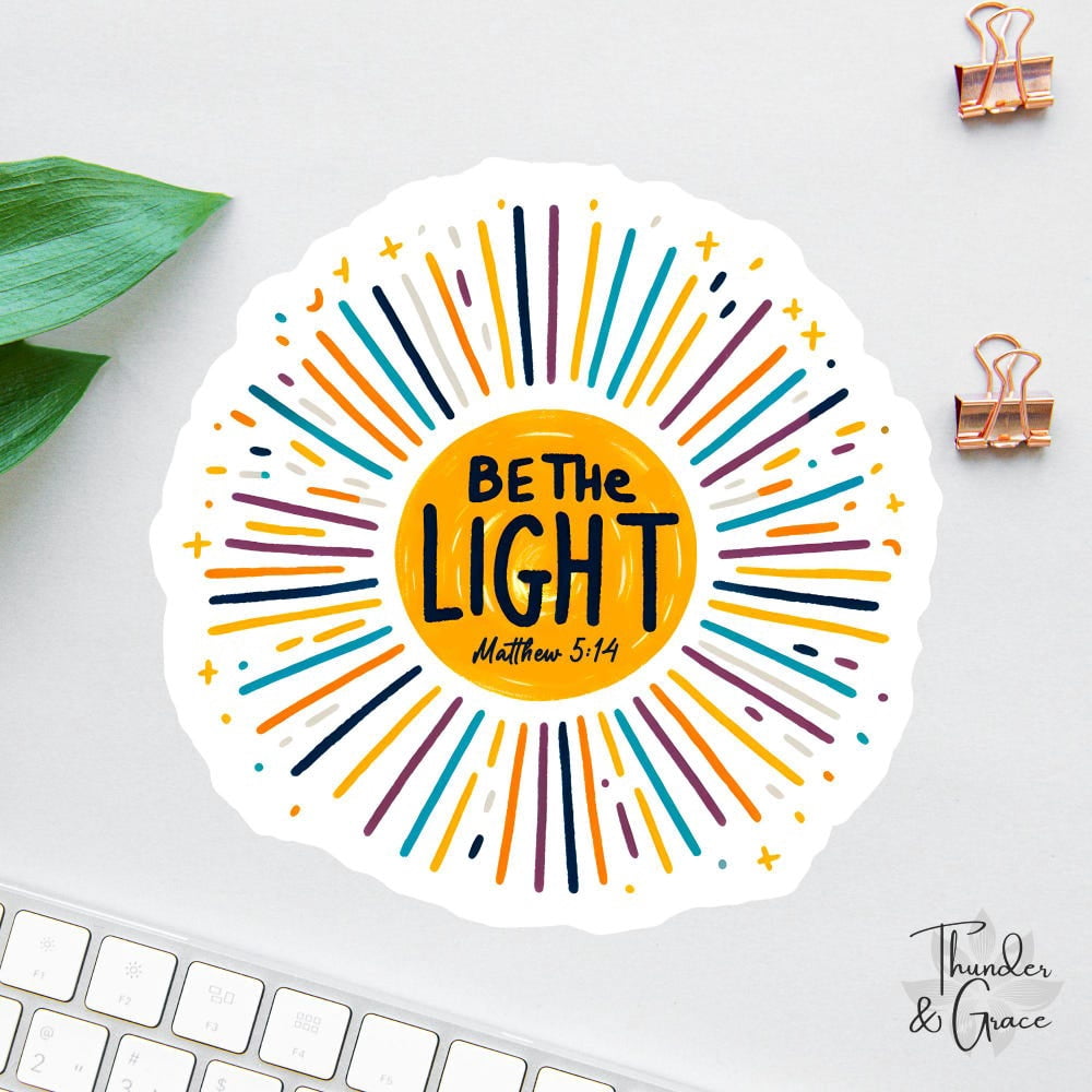 KIRAKIRA Be The Light Sticker, Affirmation Stickers, Laptop Sticker ...