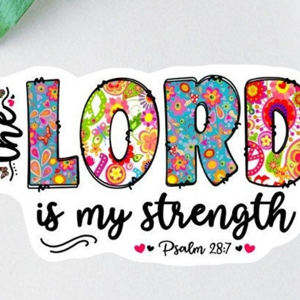 KIRAKIRA The Lord Is My Strength Sticker, Bible Sticker Pack, Faith ...