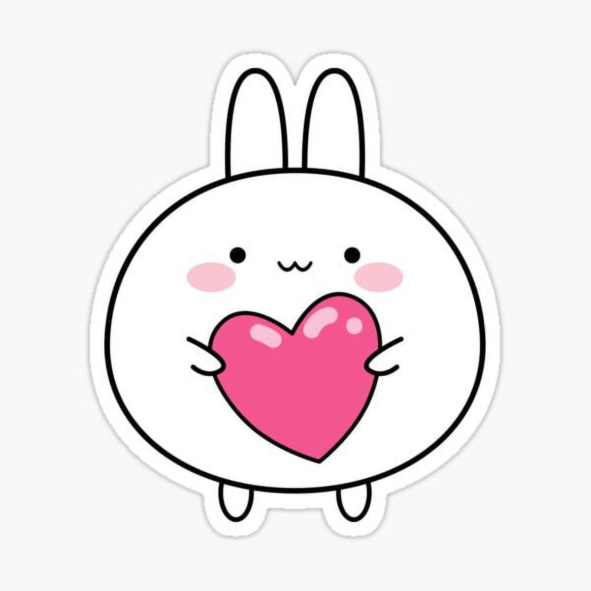 KIRAKIRA Love you sticker, Cute white rabbit sticker, Valentines day ...