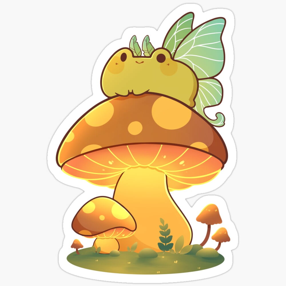 KIRAKIRA Lunar moth frog fairy Sticker. Single, trio, or squad ...