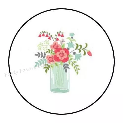 KIRAKIRA MASON JAR WITH FLOWERS STICKERS - Walmart.com