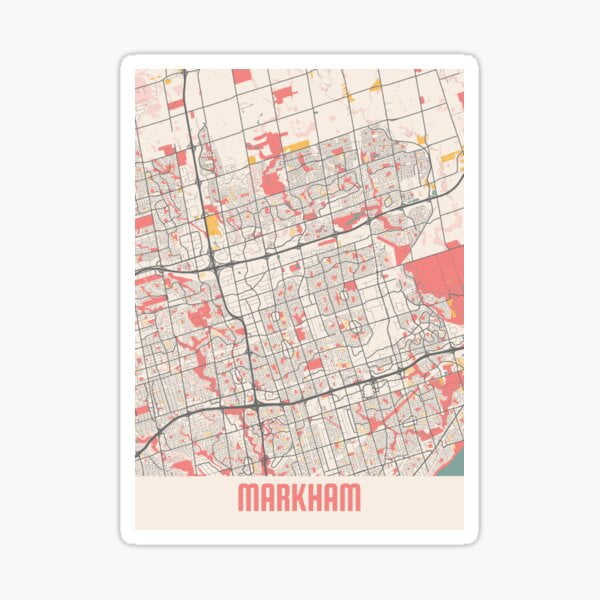 KIRAKIRA Markham City Map Chalk Retro City Map Poster Sticker - Walmart.com