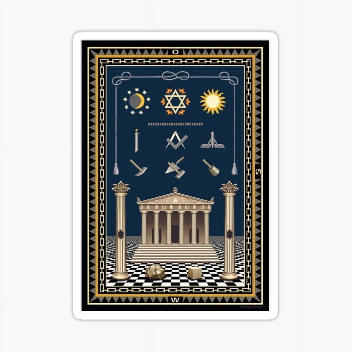 KIRAKIRA Masonic work board, work carpet, tapis, masonic symbols, icons ...