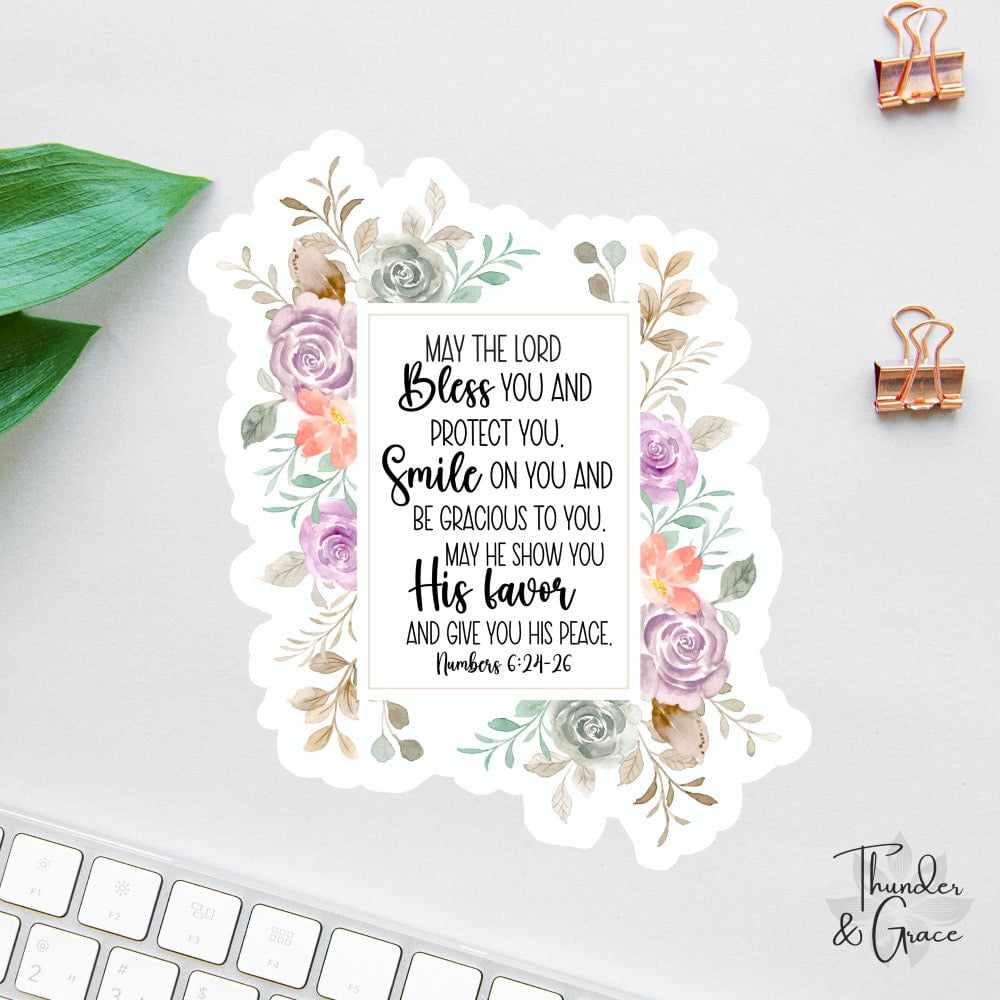 KIRAKIRA May The Lord Bless You Sticker, Words Of Affirmation, Stickers ...