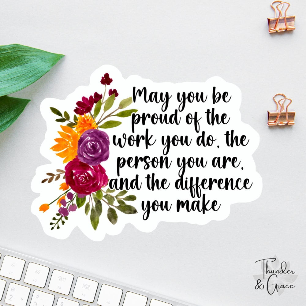 KIRAKIRA May You Be Proud Of The Work You Do Sticker, Social Worker ...