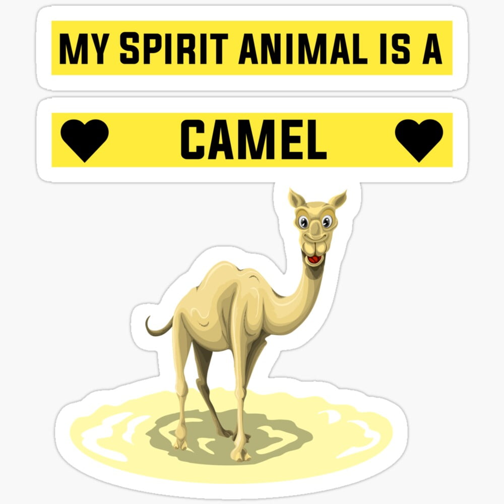 KIRAKIRA My Spirit Animal Is Camel , Funny Camel Sticker. Single, trio ...