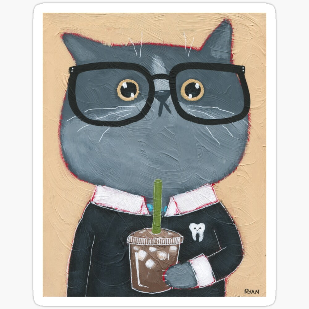 KIRAKIRA Natalie Front Desk Receptionist Sticker. Single, trio, or ...