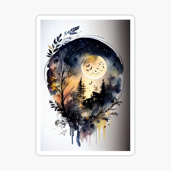 KIRAKIRA Night Sky Moon Sticker - Walmart.com