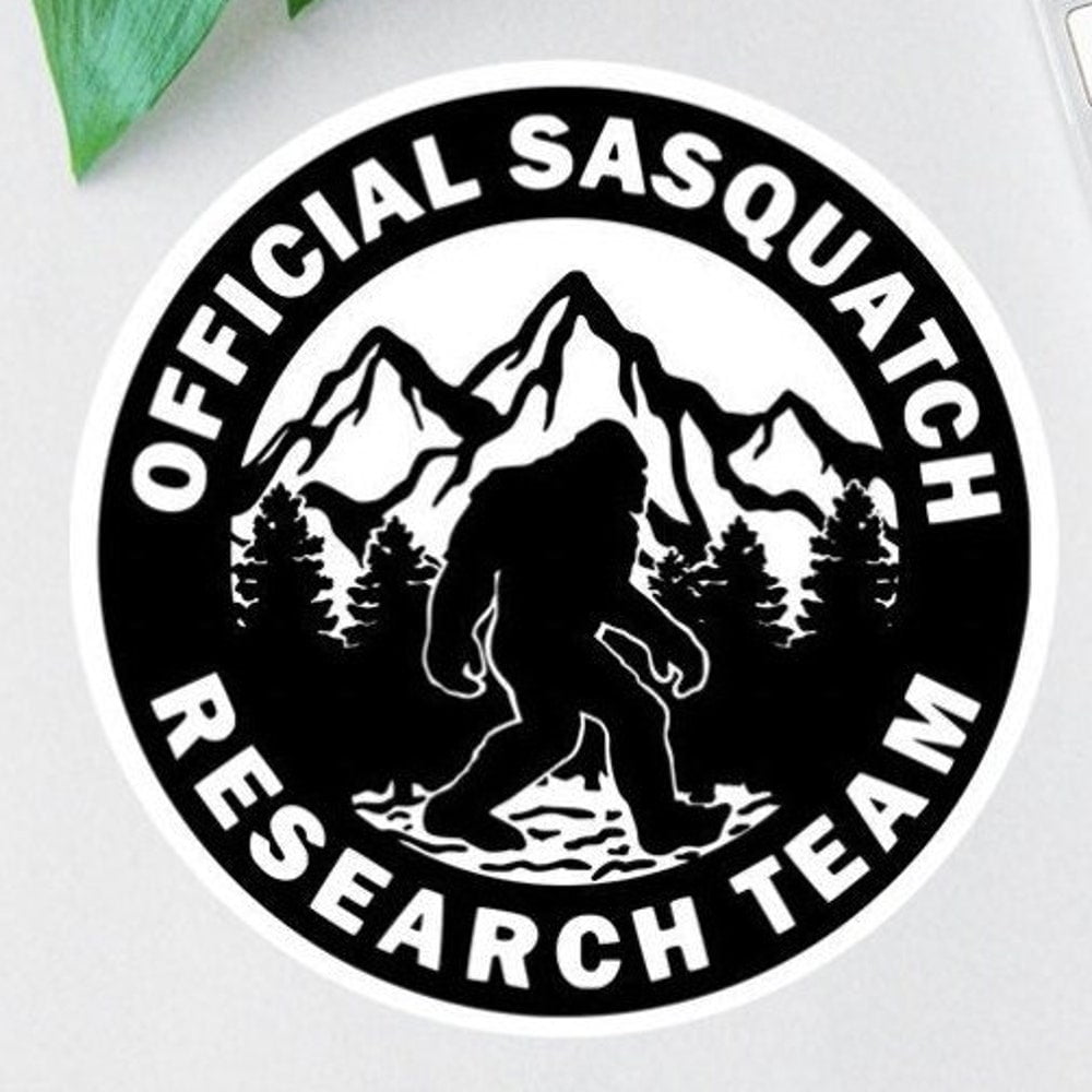 KIRAKIRA Official Sasquatch Research Team Sticker, Bigfoot Hunter Decal, Bigfoot Magnet, Bigfoot ...