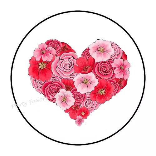 KIRAKIRA PINK RED FLOWER HEART STICKERS PARTY FAVORS - Walmart.com