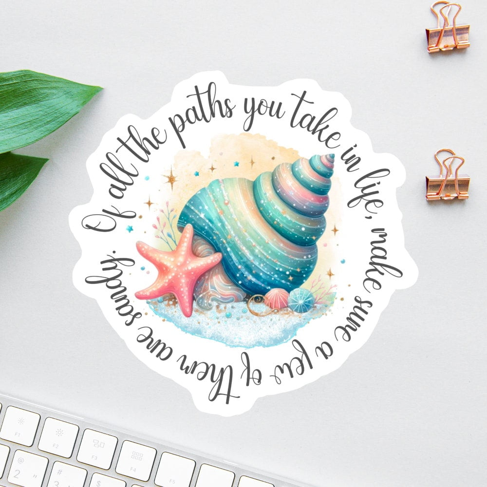 KIRAKIRA Of All The Paths You Take In Life Sticker, Beach Sticker Pack ...